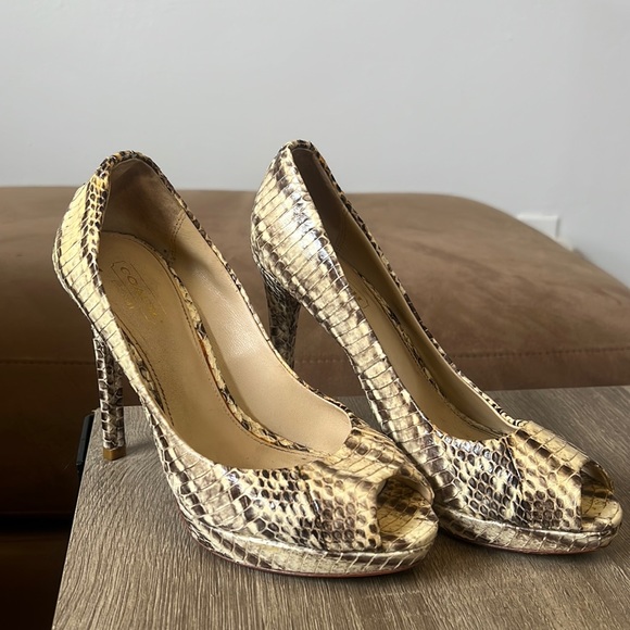 Shoes | Coach Snake Heels | Poshmark